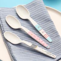 China Biodegradable Disposable Bamboo Fiber Spoon Home Eating Small Spoon Portable for sale