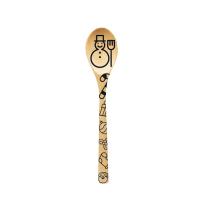 China 200mm Laser engraving technology Wooden Cutlery Set Cartoon Character Biodegradable 	birthday parties for sale