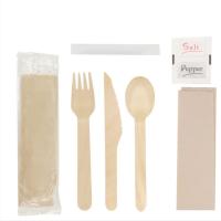 China 160mm Dyeing wooden cutlery  Disposable wooden cutlery set for sale