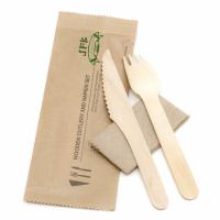 China Premium Biodegradable bamboo eco-friendly disposable cutlery customized nature wooden utensils for sale