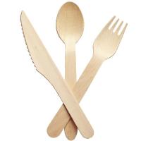 China Wholesale Disposable Birch Wooden Party Spoons wooden cutlery with logo for sale