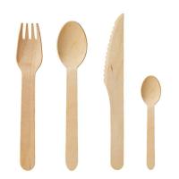 China Wholesale Disposable Birch Wooden Party Spoons wooden cutlery with logo for sale