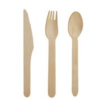 China Wholesale Disposable Birch Wooden Party Spoons wooden cutlery with logo for sale