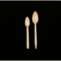 China 185mm disposable 100% natural material reinforced wooden coffee catering spoon wrapped individually for home and kitchen for sale