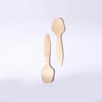 China 185mm disposable 100% natural material reinforced wooden coffee catering spoon wrapped individually for home and kitchen for sale