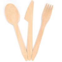 China 160 mm 100% biodegradable disposable natural wooden knife fork spoon napkin pepper with salt set for home and kitchen for sale
