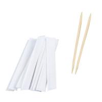 China 160 Mm Biodegradable Wooden Fork Spoon Napkin Toothpick With Wrapped Paper Package for sale