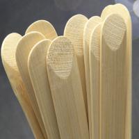 China 18Cm Disposable Biodegradable Bamboo Stuffing Spoon For Dumpling Wonton Stirring for sale