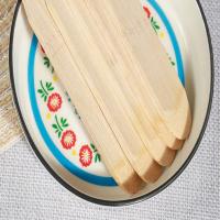 China 18Cm Disposable Biodegradable Bamboo Stuffing Spoon For Dumpling Wonton Stirring for sale