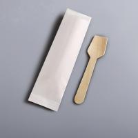 China Individually Degradable Disposable Wooden Spoon Knife Fork Ice Cream Spoon for sale
