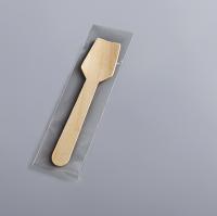 China Disposable Wooden Dessert Spoon Ice Cream Spoon 95mm Party Gathering Cake Spoon for sale