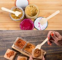 China Disposable Wooden Dessert Spoon Ice Cream Spoon 95mm Party Gathering Cake Spoon for sale