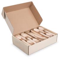 China 16cm Degradable Wooden Spoon Smooth Disposable Cutlery Set Family Party for sale