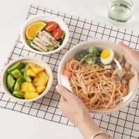 China 500ml Paper Bowl Eco-Friendly Degradable Disposable Bowl Sugarcane Pulp Bowl for sale