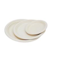 China Customized Disposable Paper Plate Round Sugarcane Pulp Paper Plate for Birthday Cake for sale