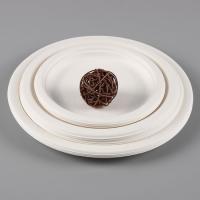 China Customized Disposable Paper Plate Round Sugarcane Pulp Paper Plate for Birthday Cake for sale