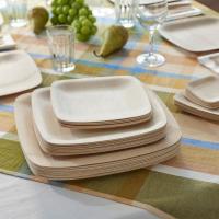 China 3.5 Inch 105 Mm Disposable Biodegradable Bamboo Plate Round Shape For Restaurants for sale