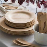 China 7 Inch Disposable Compostable Round Bamboo Plate High Quality Bulk Wedding Decorations for sale