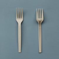 China Disposable Degradable Cornstarch Primary Color 16cm Knife And Fork Spoon Chinese And Western Tableware for sale