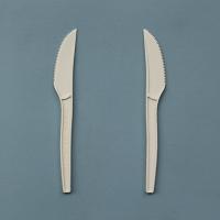 China Disposable Degradable Cornstarch Primary Color 16cm Knife And Fork Spoon Chinese And Western Tableware for sale