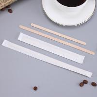 China Disposable Degradable Wooden Coffee Stick 17.8cm Primary Color Coffee Stirrer Use Restaurant for sale