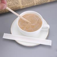 China Disposable Degradable Wooden Coffee Stick 17.8cm Primary Color Coffee Stirrer Use Restaurant for sale