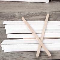 China Disposable Degradable Wooden Coffee Stick 17.8cm Primary Color Coffee Stirrer Use Restaurant for sale