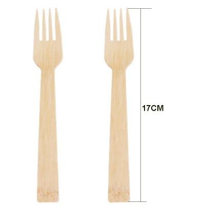 China 170mm Recyclable Disposable Biodegradable Bamboo Fork For Bar Hotel Kitchen for sale