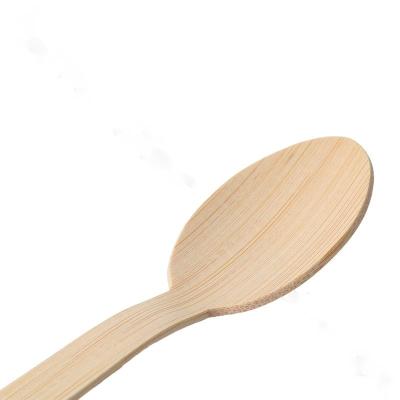 China 140 Mm Size Envirommentally Bamboo Spoon Natural Color For Restaurants Home And Kitchen for sale