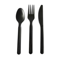 China Disposable Primary Color Cornstarch Spoon Light Convenient To Carry The Knife And Fork By The Party Camping for sale