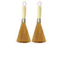 China 250mm Biodegradable Bamboo Brown Brushes In Kitchen Restaurants And Bars Practiced Tool for sale