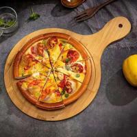 China 315 M Environmentally Friendly Bamboo Pizza Plate With Round Shape For Pizza Baking Food Cake for sale