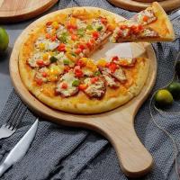 China 315 M Environmentally Friendly Bamboo Pizza Plate With Round Shape For Pizza Baking Food Cake for sale