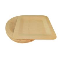 China Disposable Square Bamboo Plate Food Decoration Party Plate for sale