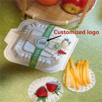 China 800ml Disposable Cornstarch CPLA Food Container Set With Bamboo Pick Customized In Takeout Food Store for sale
