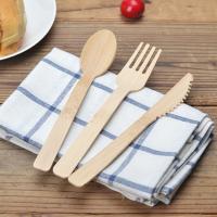 China Disposable Bamboo Knife And Fork Spoon Set Degradable Induividual Cutlery Set for sale