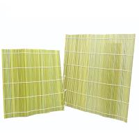China Natural Green Color Disposable Bamboo Sushi Roll Mat Handmade Sets for sale