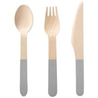 China 160mm Disposable Dyeing Wooden Cutlery Pink Utensils For Party for sale