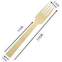 China 6.7 Inch Compostable Disposable Bamboo Cutlery Fork For Resturant BBQ Party for sale