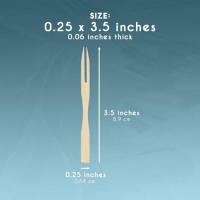 China OEM 9cm Disposable Bamboo Party Forks For Fruit Salad for sale