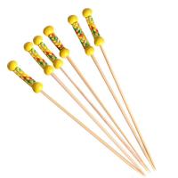 China 12cm Natural Bamboo Food Picks Skewers Toothpicks For Party Bar for sale