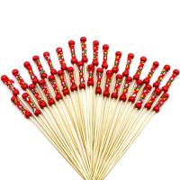 China 12cm Natural Bamboo Food Picks Skewers Toothpicks For Party Bar for sale