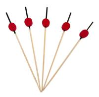 China 12cm Disposable Bamboo Cocktail Food Picks Fruit Picks For Drinks for sale