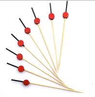 China 12cm Disposable Bamboo Cocktail Food Picks Fruit Picks For Drinks for sale