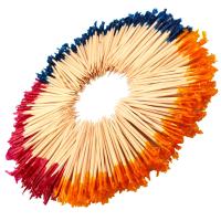 China 6.5 Cm Colorful Disposable Decorative Bamboo Wood Tooth Picks For Cocktail Fruit for sale