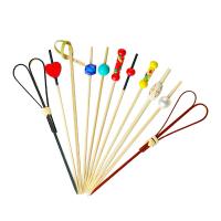 China 15cm Disposable Bamboo Toothpick Cocktail Stick Heart Shaped for sale