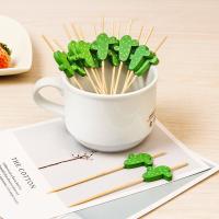 China Customized Cactus Bamboo Food Picks For Appetizer Sandwich Burger Flower for sale