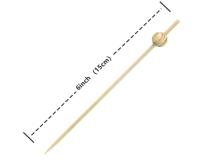 China Eco Friendly Cocktail Disposable Bamboo Food Picks Toothpicks 6 Inch For Food for sale