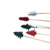 China Christmas Tree Decorative Cocktail Picks Disposable Bamboo Garnish Sticks for sale