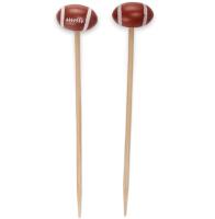 China Disposable Football Bamboo Food Picks Fancy Cocktail Toothpicks Party Supplies for sale